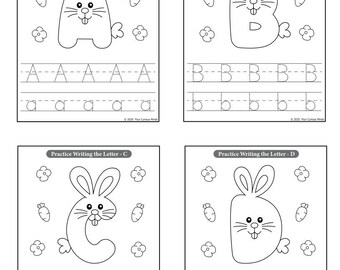Easter Bunny Numbers - Etsy