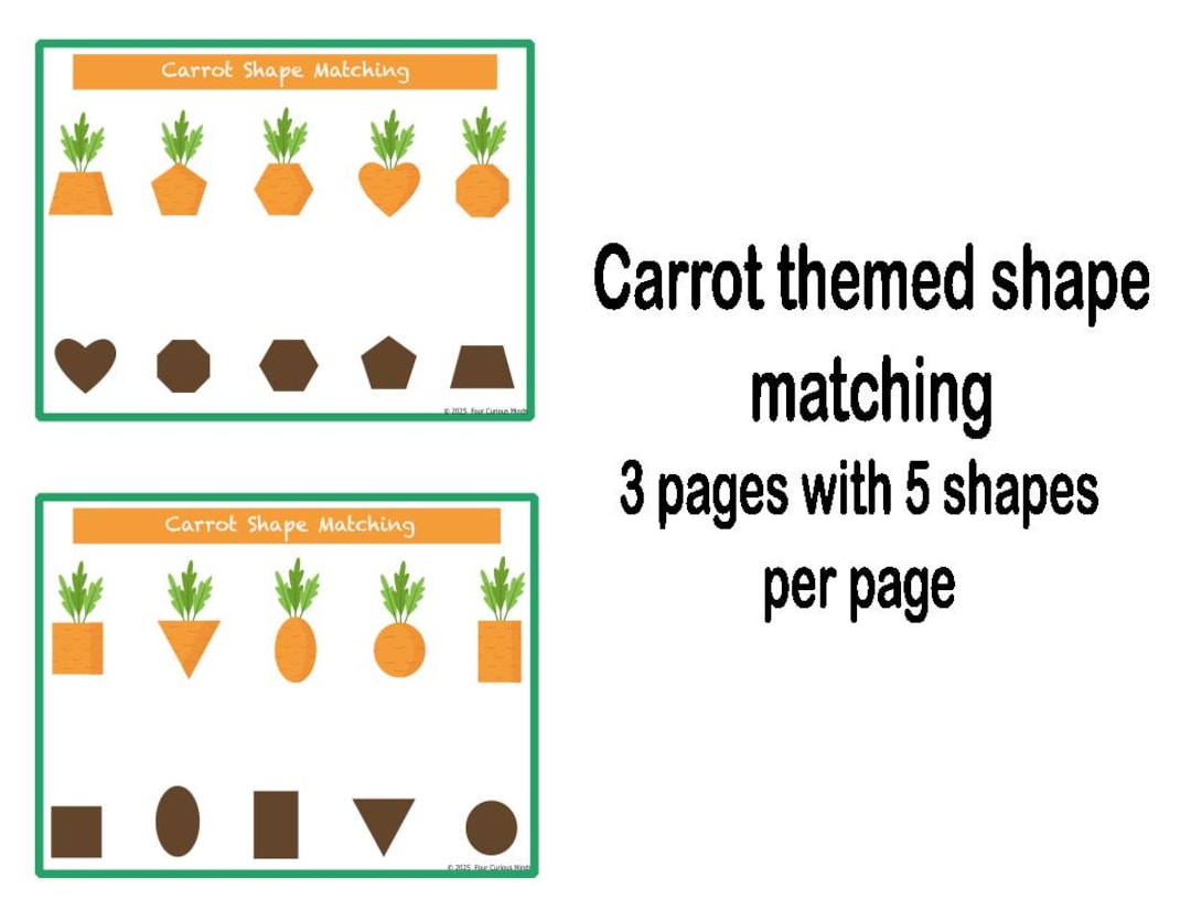 Shape Matching With Carrots - Etsy
