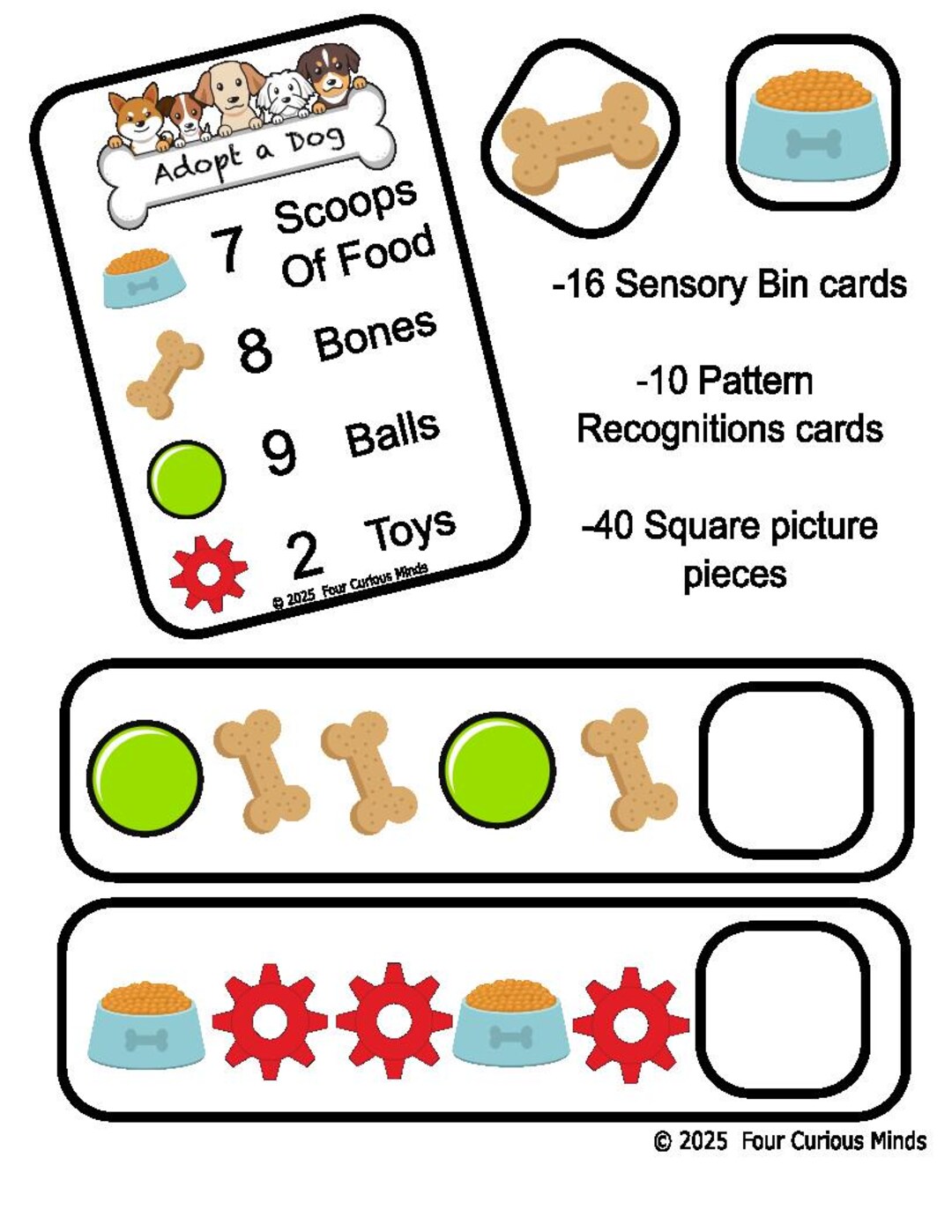 Adopt a Dog Sensory Bin Cards - Etsy