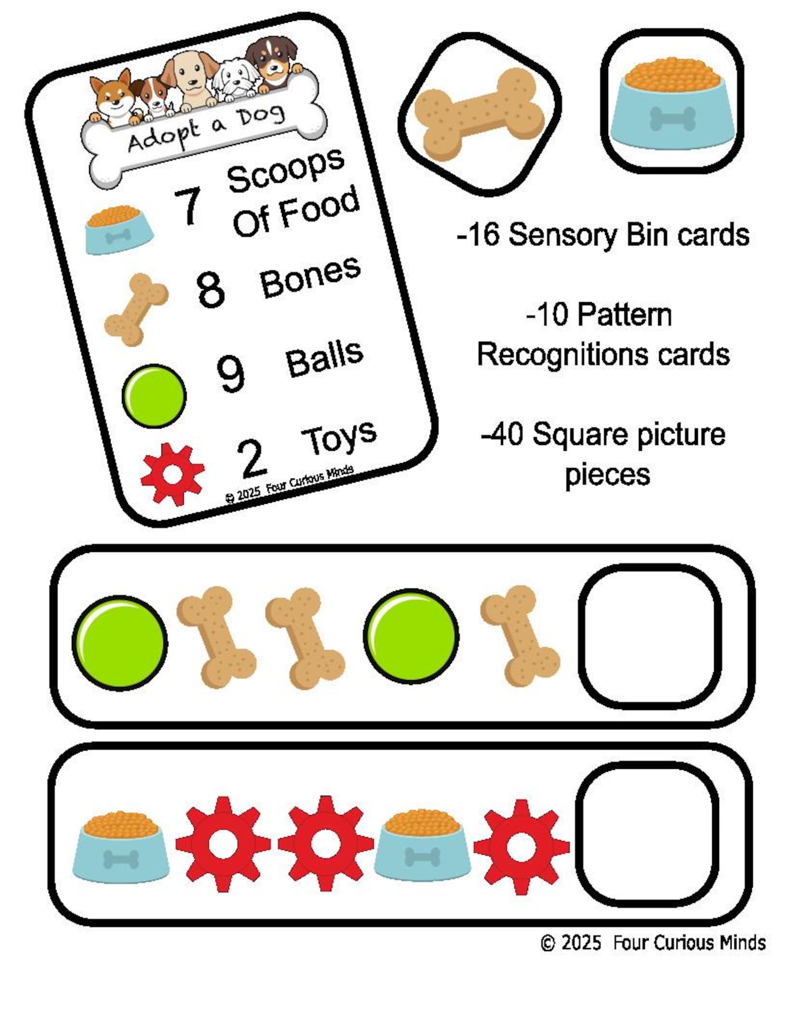 Adopt a Dog Sensory Bin Cards - Etsy