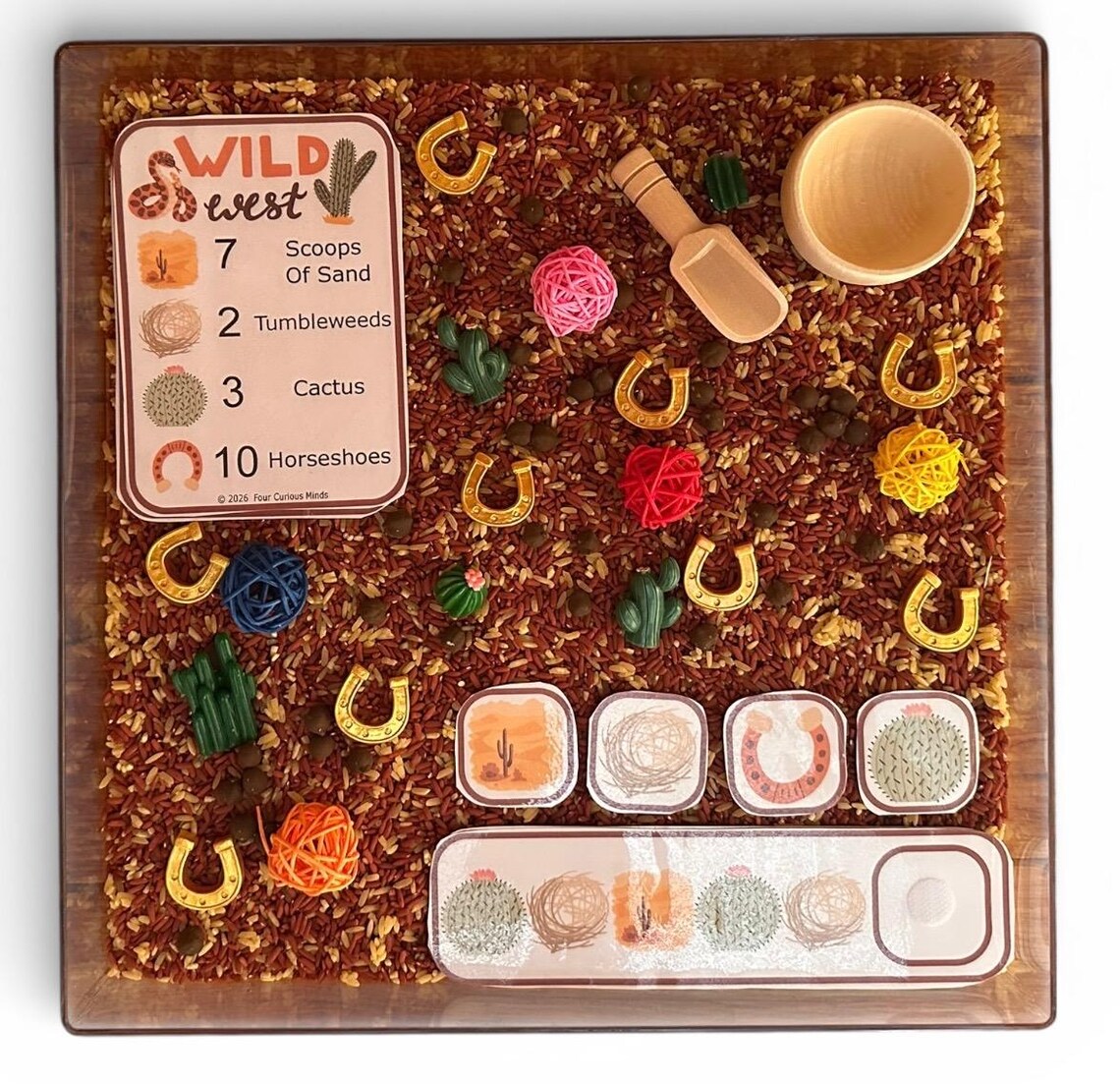 Wild West Sensory Bin Kit | Cowboy Desert Play | Preschool Fine Motor ...