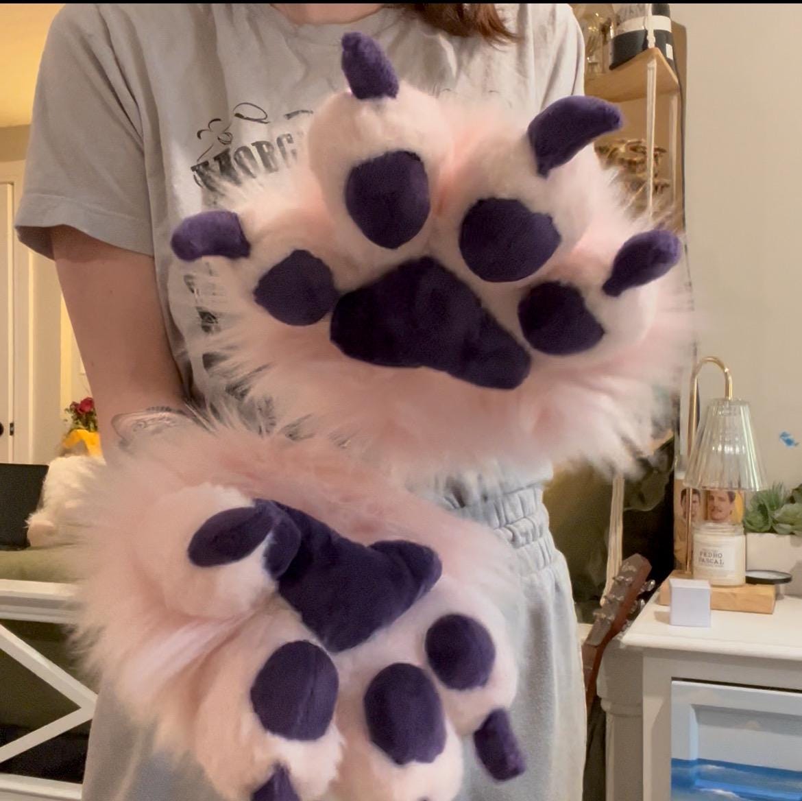 Pink & Purple Premade Fursuit Puffy Paws - Etsy