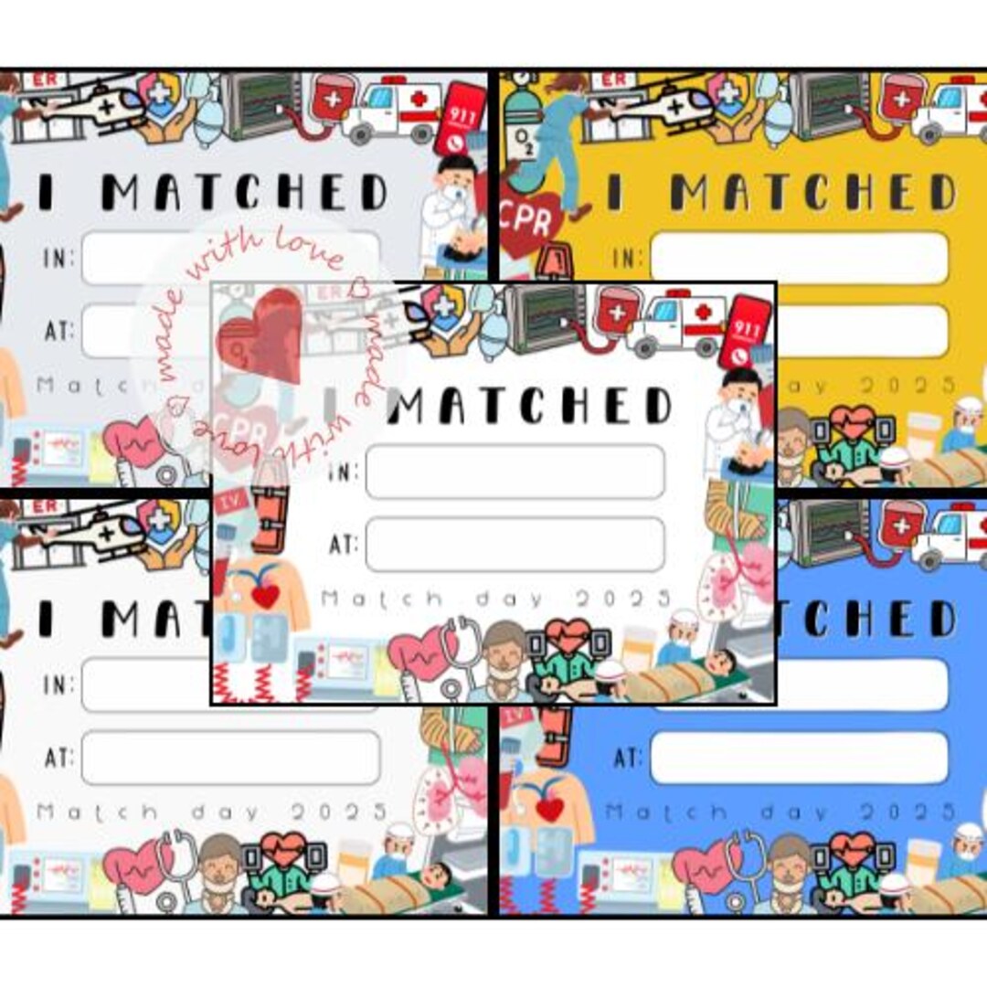 Match Day Sign 2025 for the Residency Match (digital File) EMERGENCY ...