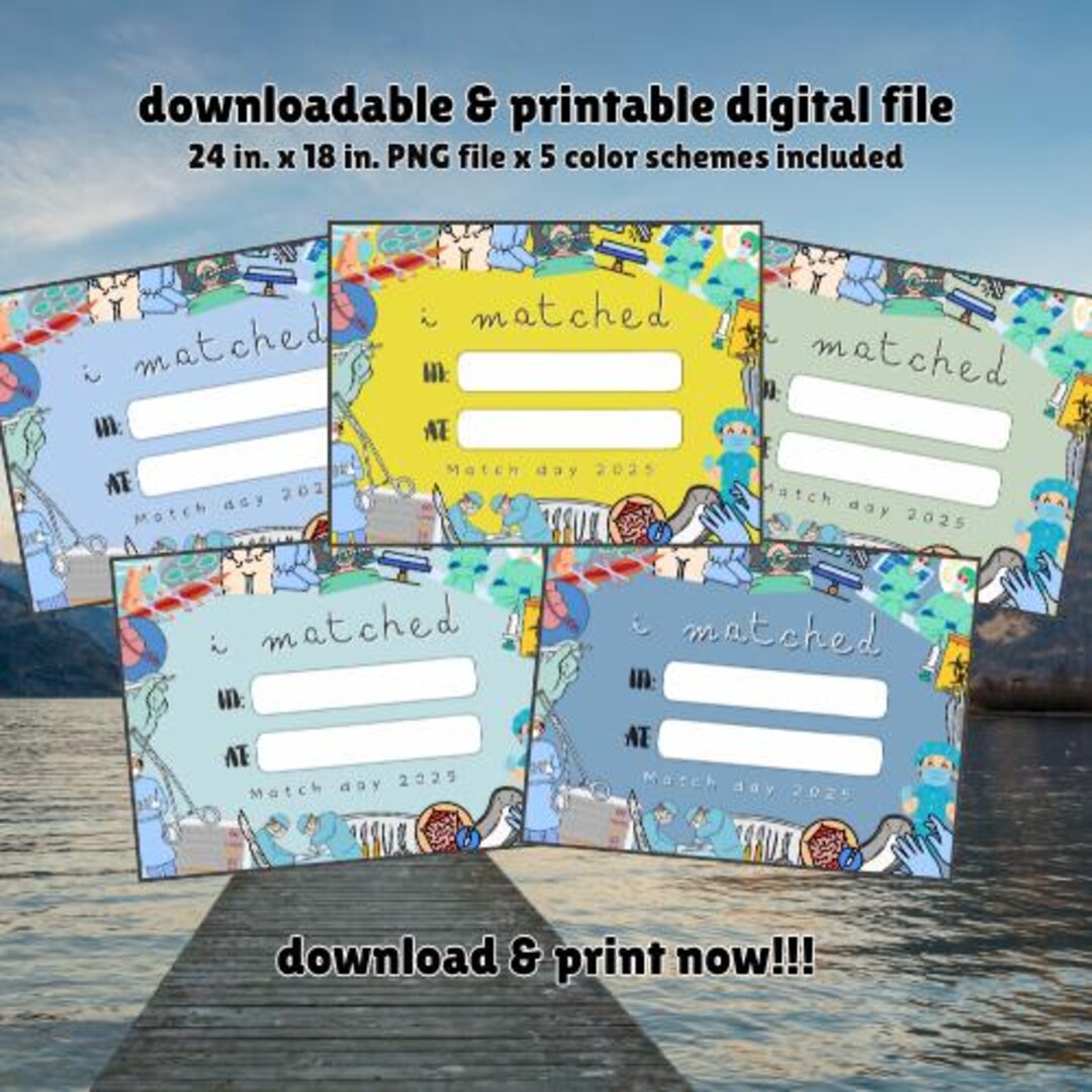 Match Day Sign 2025 for the Residency Match (digital File) GENERAL ...