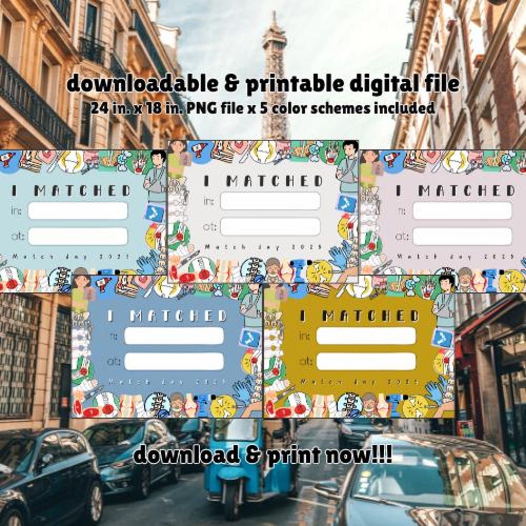 Match Day Sign 2025 for the Residency Match (digital File) ORTHOPEDIC ...