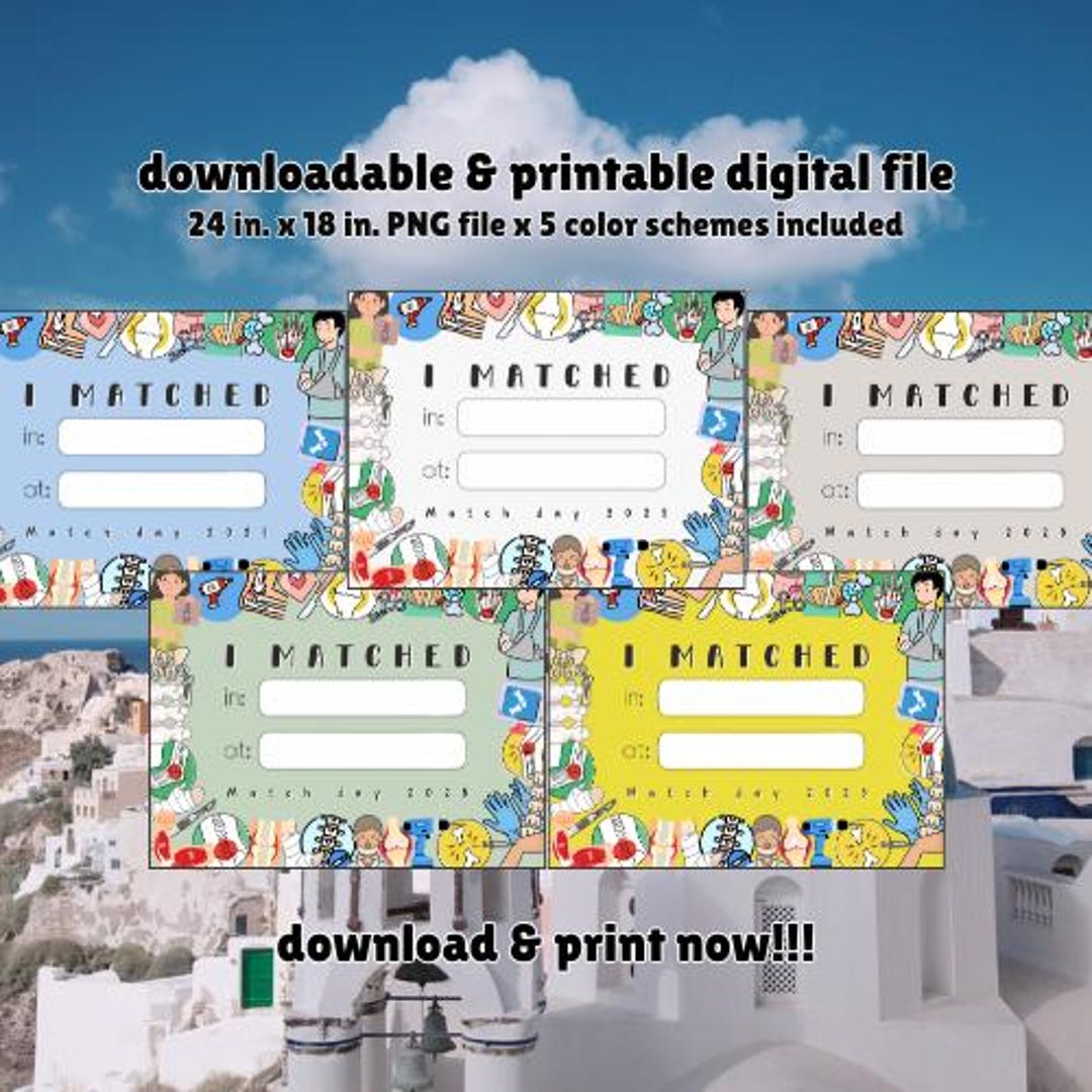 Match Day Sign 2025 for the Residency Match (digital File) ORTHOPEDIC ...