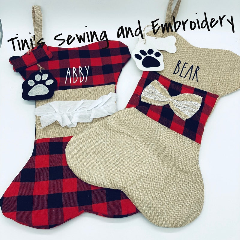 Burlap Dog Stocking - Etsy