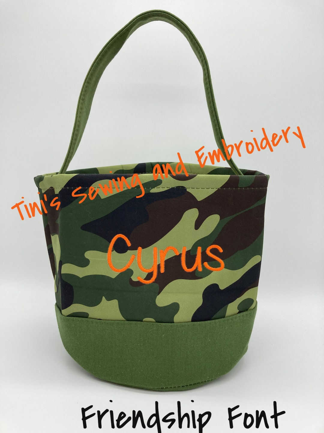 Personalized Camo Candy Halloween Basket: Reusable Toy & Beach Gift ...