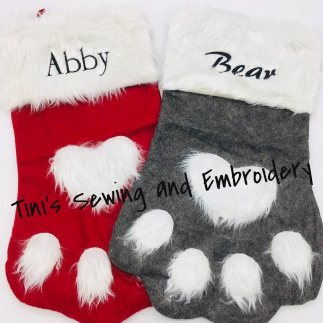 Pet Christmas Stocking, Fleece Pet Stocking, Dog Stocking, Cat Stocking ...