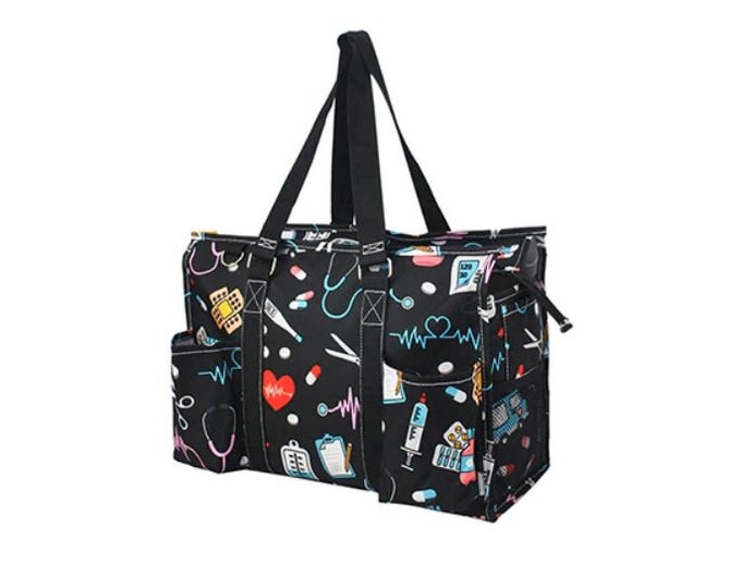Nurse Pattern Utility Tote Work Bag Travel Tote Nurse Bag Nurse ...
