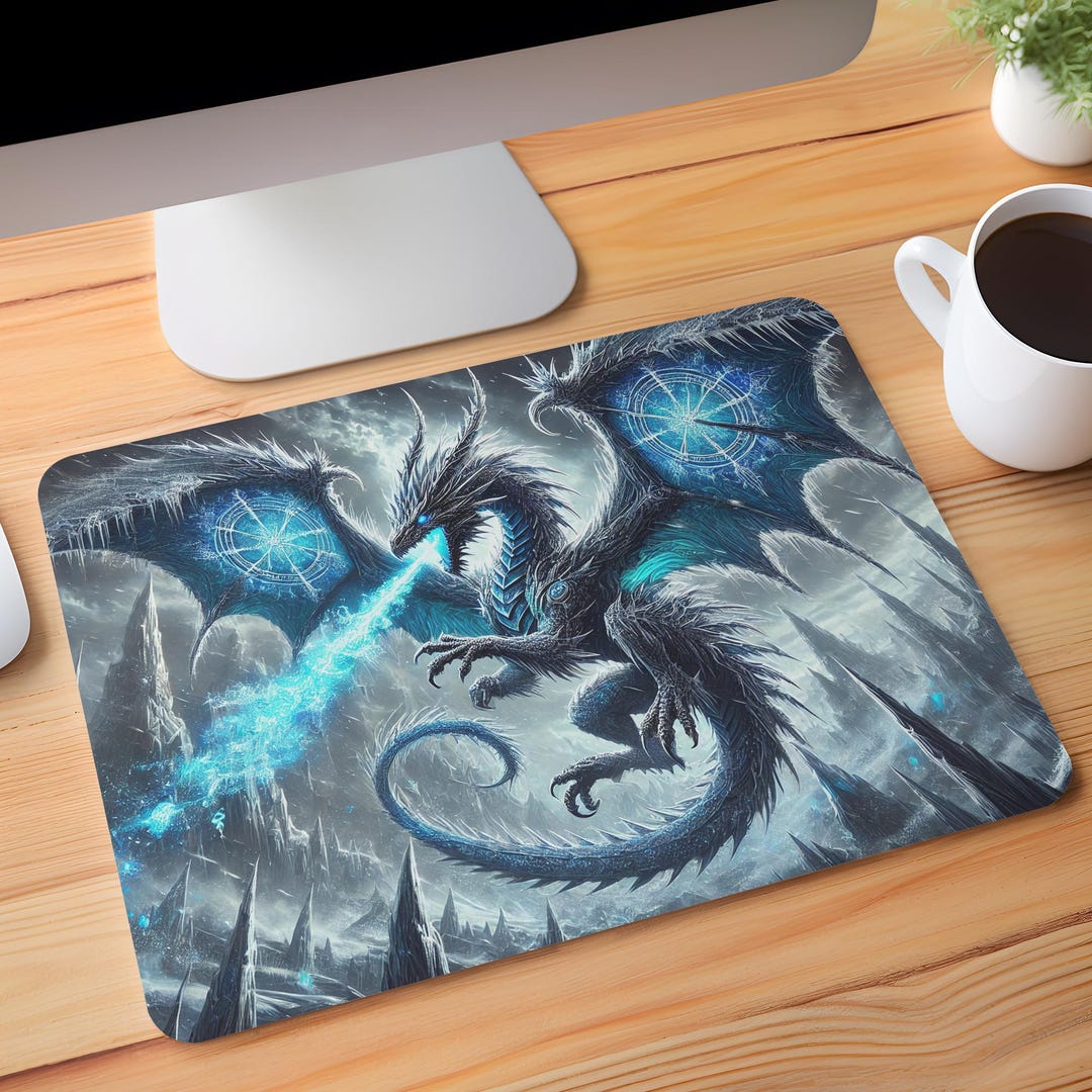 Majestic Dragon Desk Mat - Gaming Mat, Office Decor, Home Office Gift ...