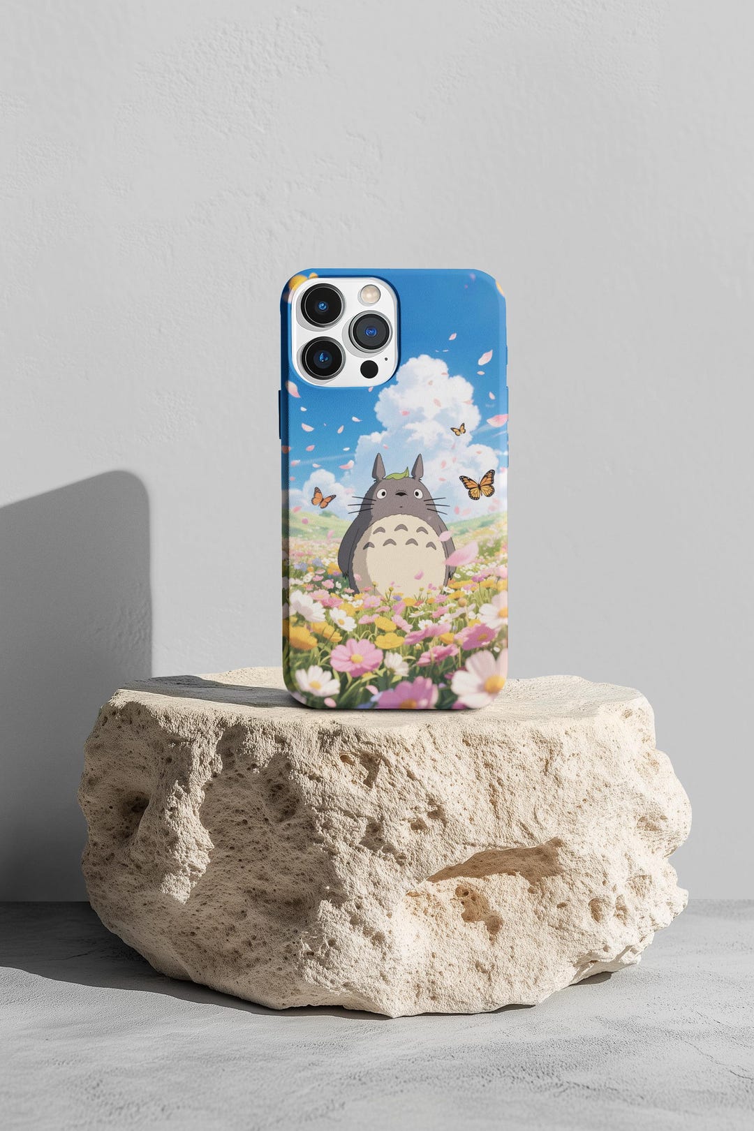 Totoro Flower Field Phone Case, for Iphone17 16 15 14 13 12 11 X 8 7 ...