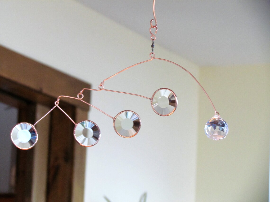 Kinetic Mobile Art Cosmic Constellations Glass Crystal and | Etsy