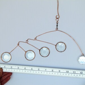 Kinetic Mobile Art - Cosmic Constellations - Glass Crystal and Copper ...