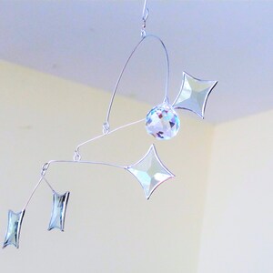 Hanging Mobile Moon and Stars Glass Crystal and Wire - Etsy