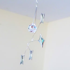 Hanging Mobile Moon and Stars Glass Crystal and Wire - Etsy