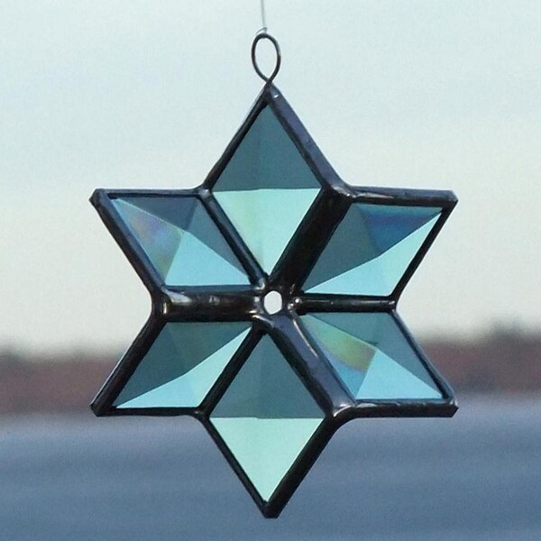 Stained Glass Silver Star - Etsy