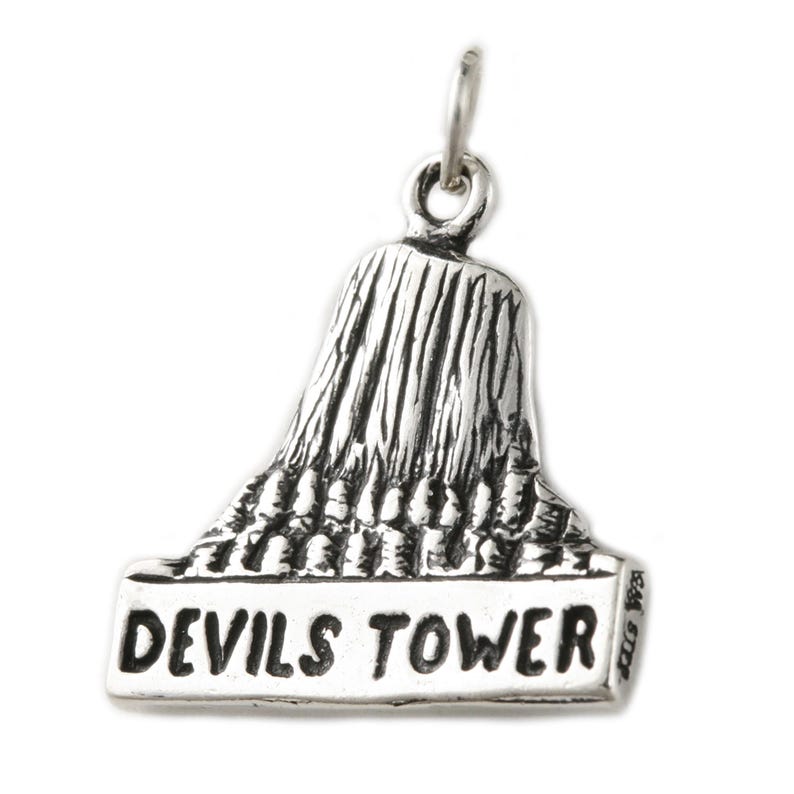Devils Tower 925 Sterling Silver Charm for Bracelet, National Monument ...