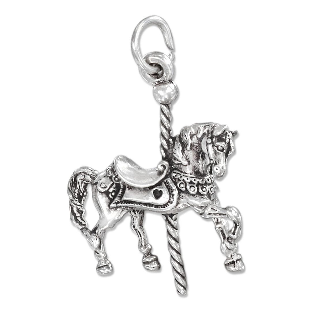 Merry-go-round Carousel Horse 3D Sterling Silver Charm for Bracelet ...
