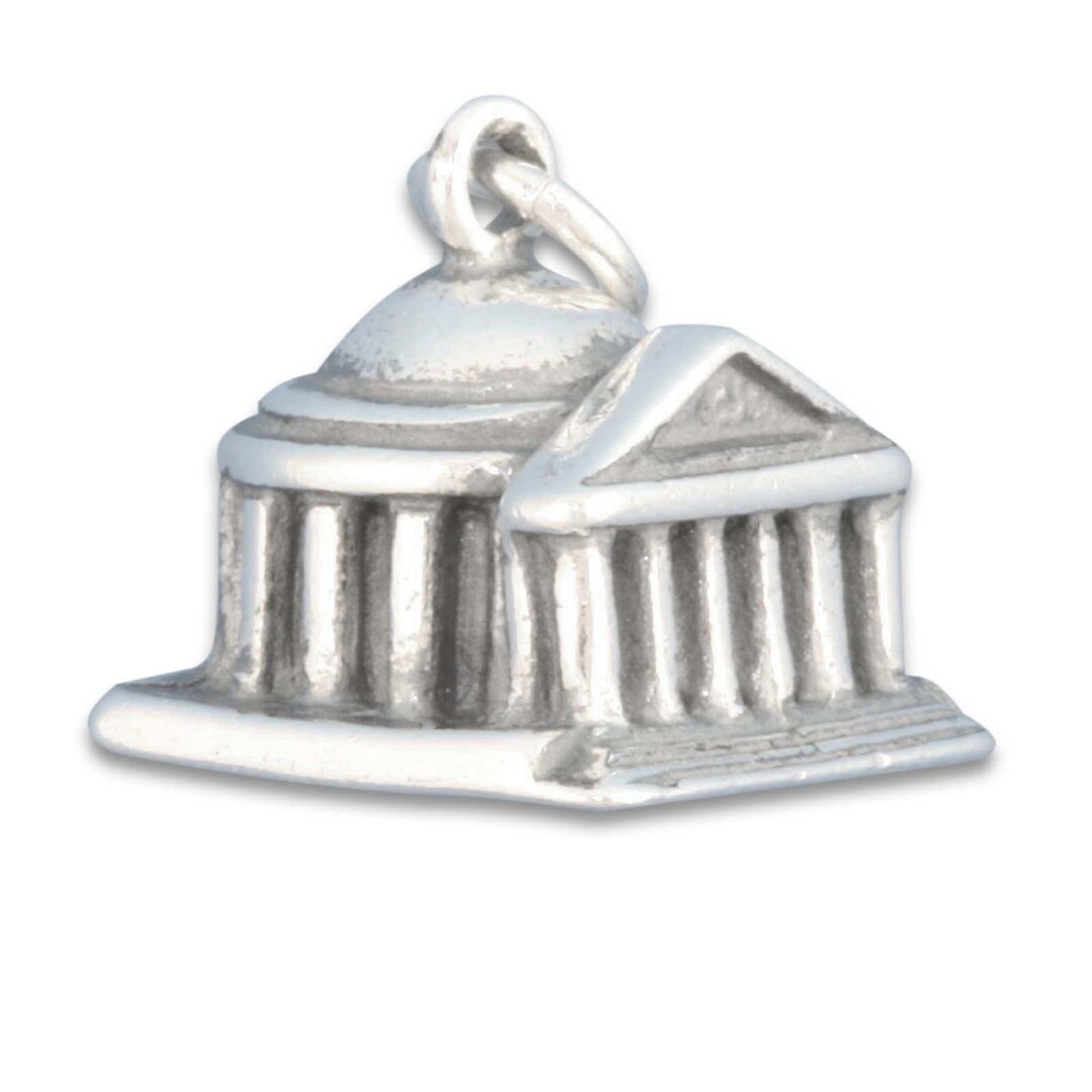 Thomas Jefferson Memorial 3D 925 Sterling Silver Charm, US President ...