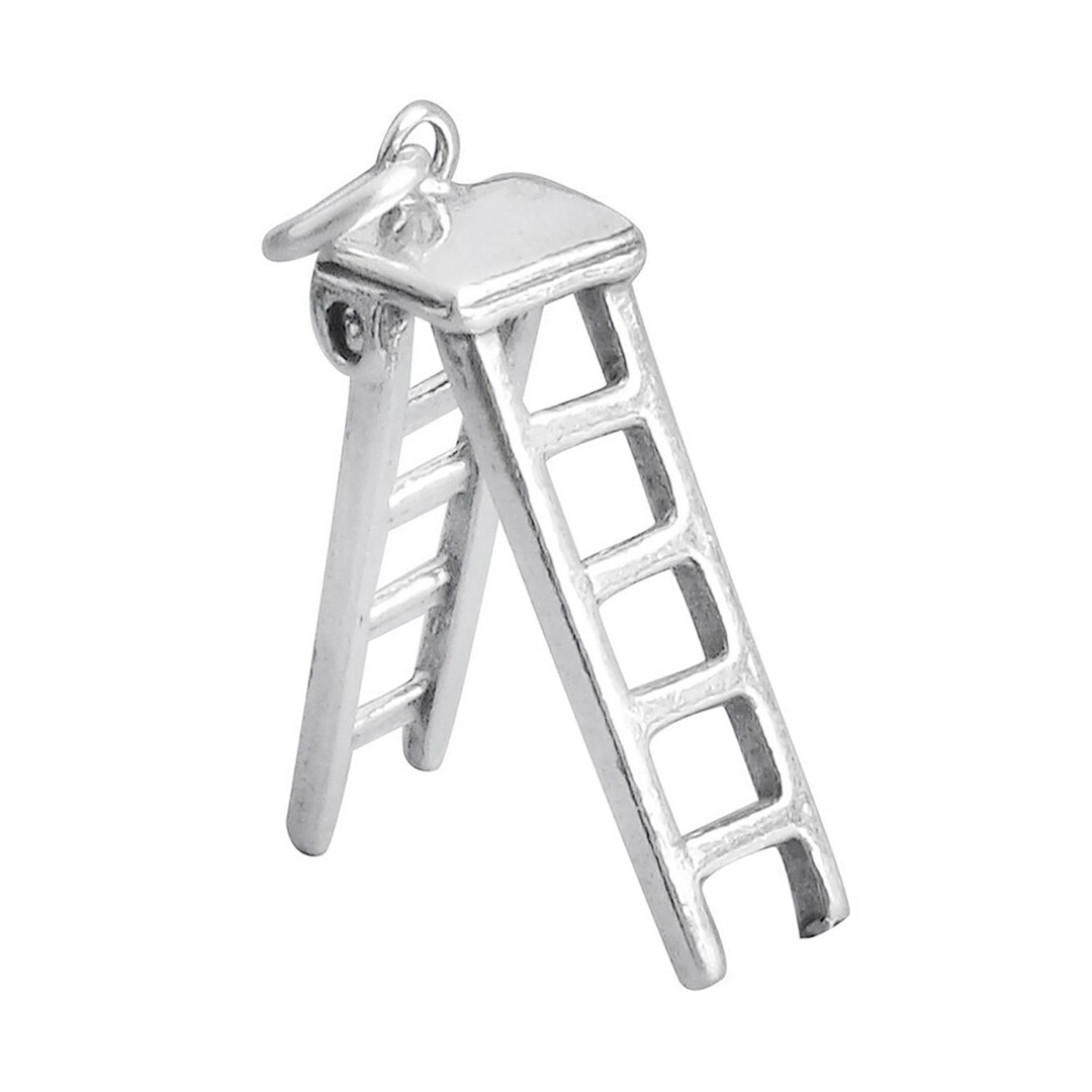 Movable Step Ladder 3D Sterling Silver Charm, Home Renovation Jewelry ...