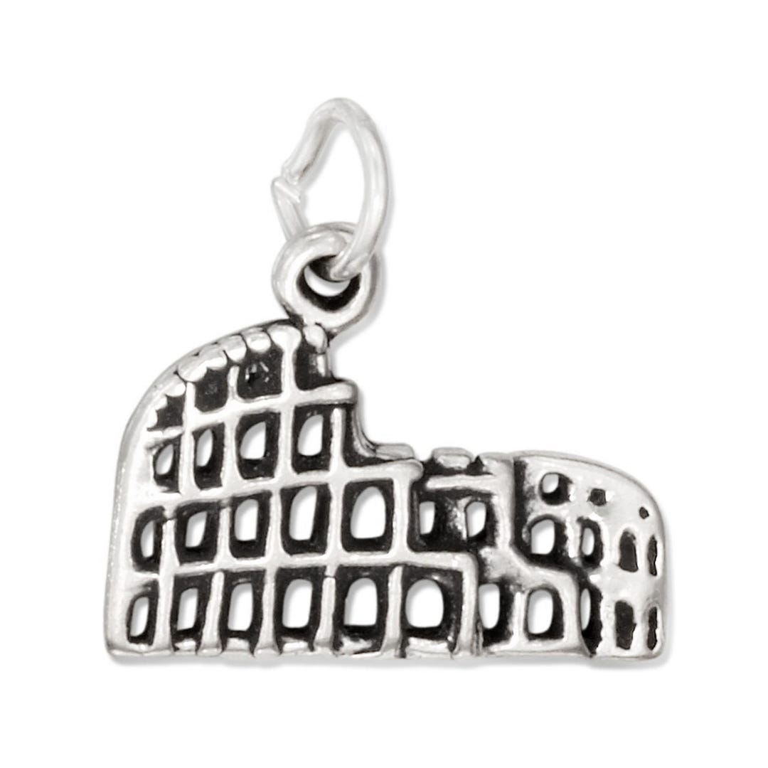 Coliseum Charm for Bracelet, 925 Sterling Silver Roman Amphitheater ...
