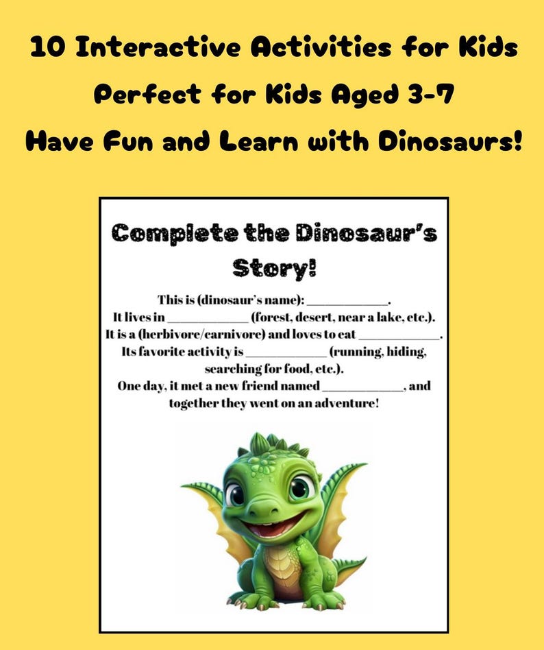 Printable Dinosaur Activity Pack | 10 Fun Worksheets for Kids ...