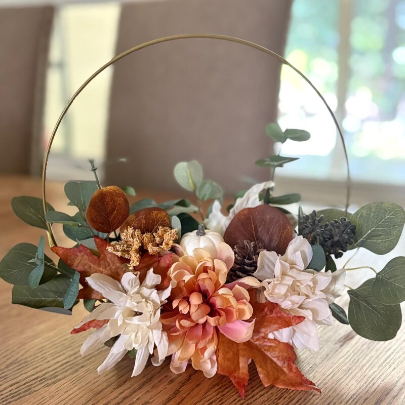 Floral Hoop Centerpiece - Etsy