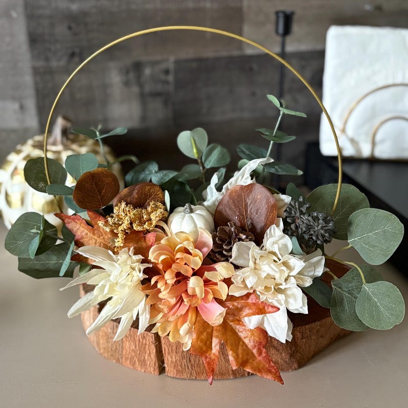 Floral Hoop Centerpiece - Etsy