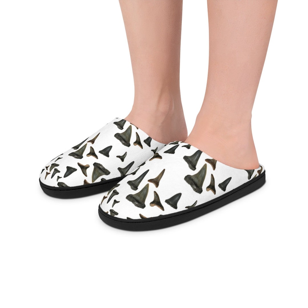 Women's Indoor Slippers Shark Teeth Tooth Print - Etsy