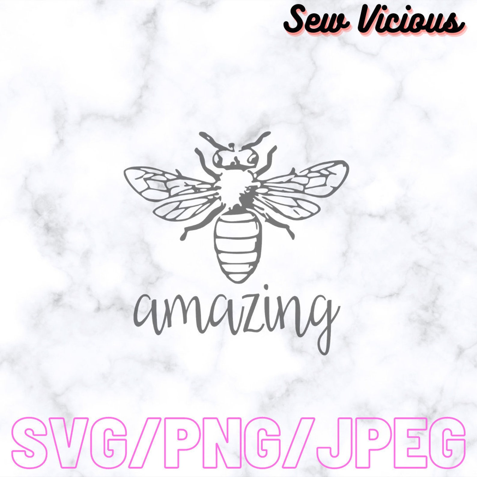 Bee Amazing Clip Art SVG PNG JPEG Instant Download Digital | Etsy