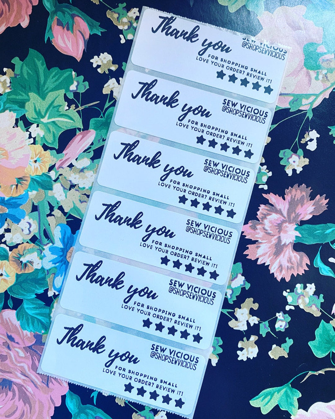 Thank You Review Custom Stickers Labels Mailing Small Buisness - Etsy ...