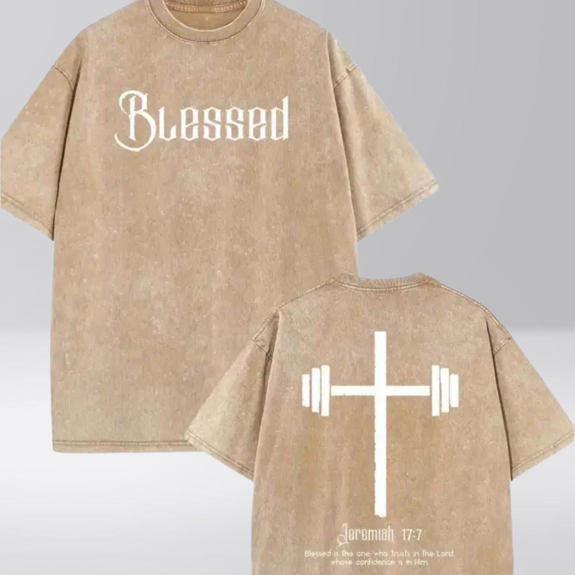 Blessed Gym T-shirt | Christian Workout Shirt | Faith Fitness Tee ...
