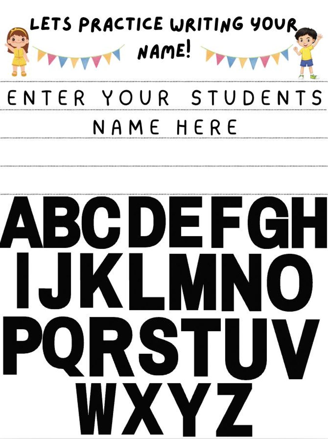 Custom Name Tracing Worksheet – Printable & Editable Handwriting ...