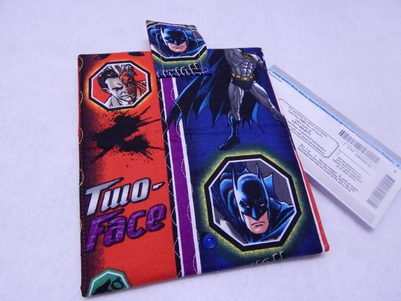 Batman Checkbook Cover Handmade Checkbook Clutch Coupon - Etsy