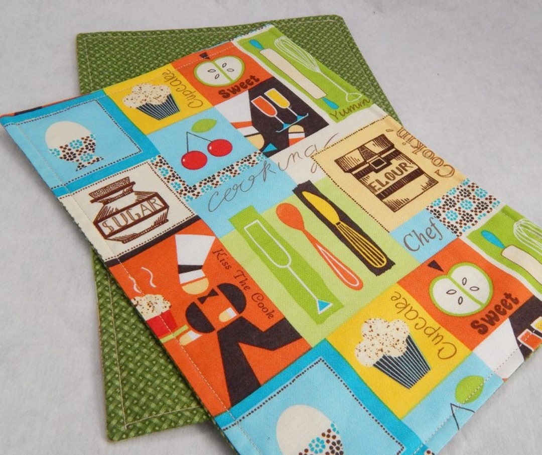 Snack Mats, Mini Placemats, Set of Two, Cooking Theme - Etsy