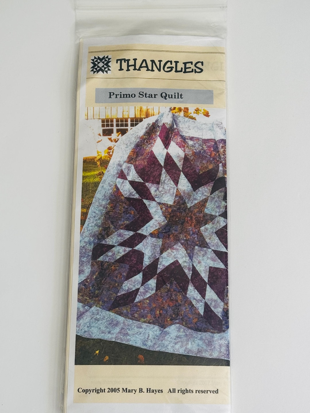 Thangles Primo Star Quilt Pattern, 2005, Mary Hayes, Never Used - Etsy