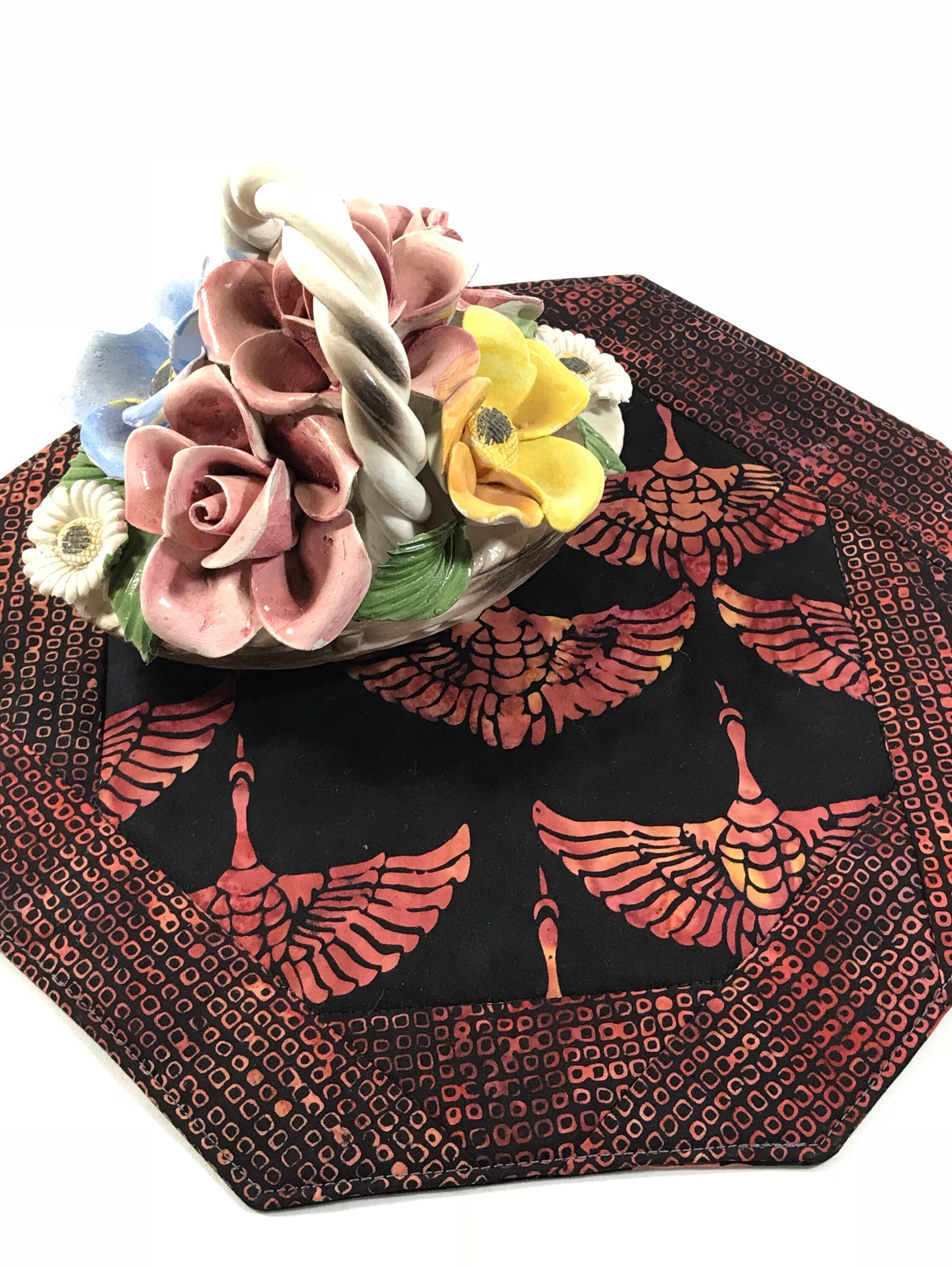 Table Runner Asian Theme Table Mat Batik Black Rust - Etsy.de