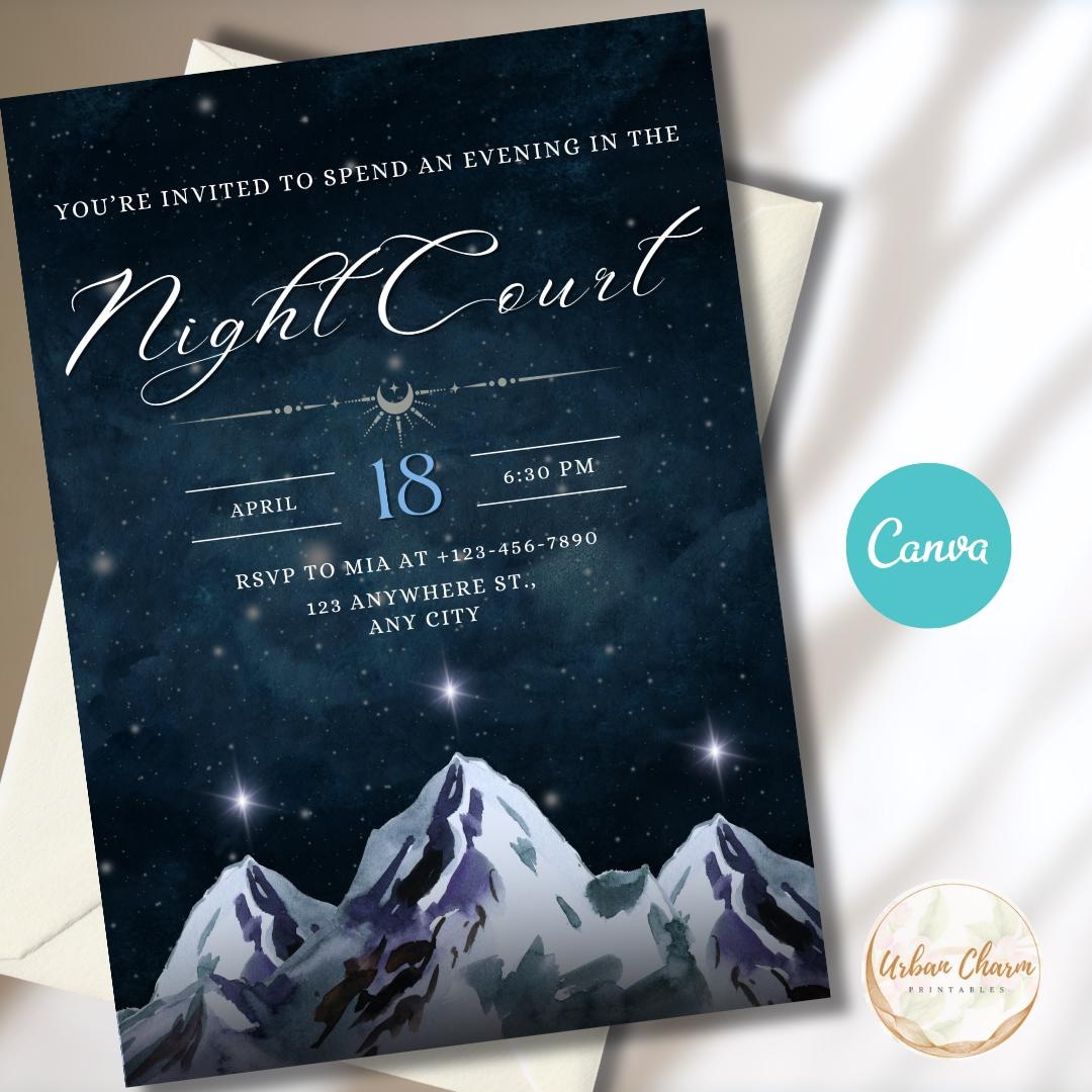 ACOTAR Invitation, ACOTAR Party, ACOTAR Invite, Night Court Invitation ...