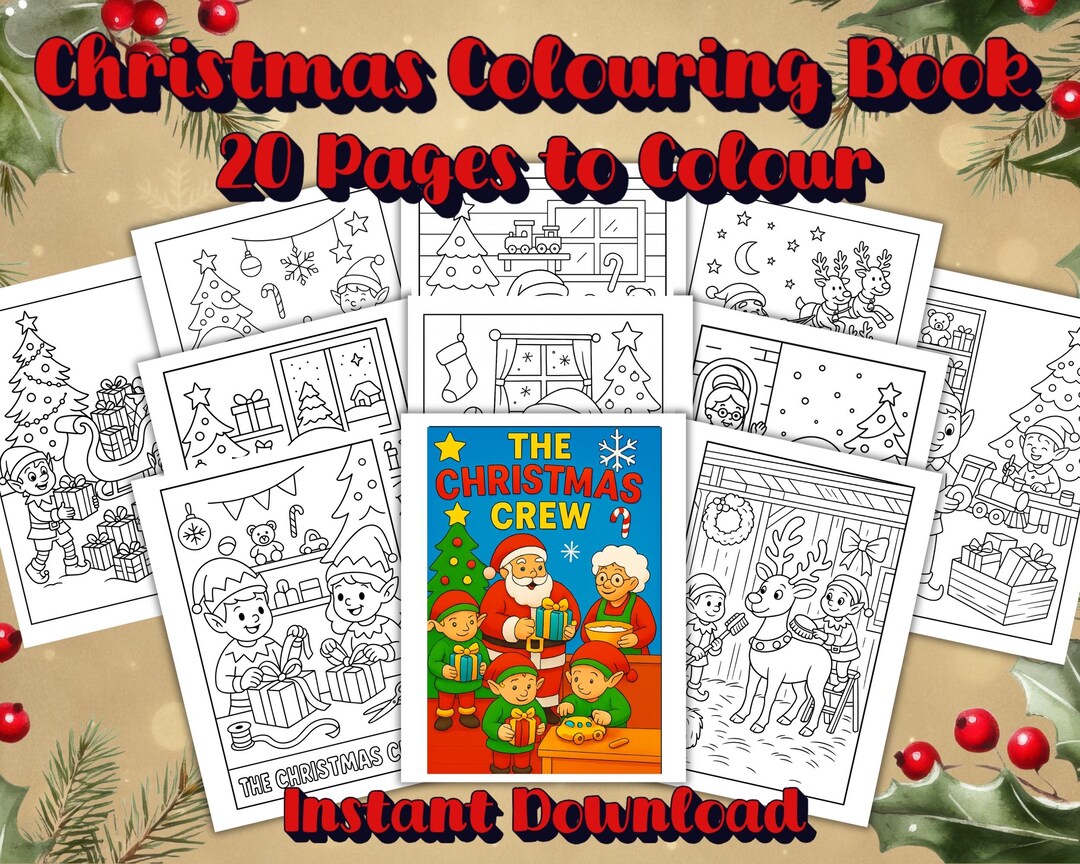 Festive Fun for Kids – 20 Printable Pages of Christmas Colouring ...