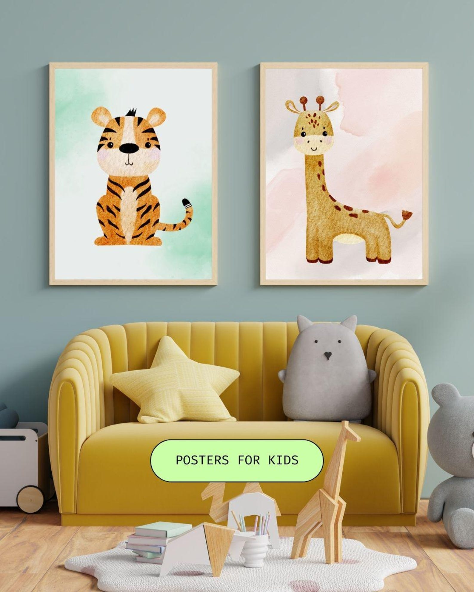 Safari Watercolor Clipart PNG – Jungle Animals Lion, Elephant, Zebra ...