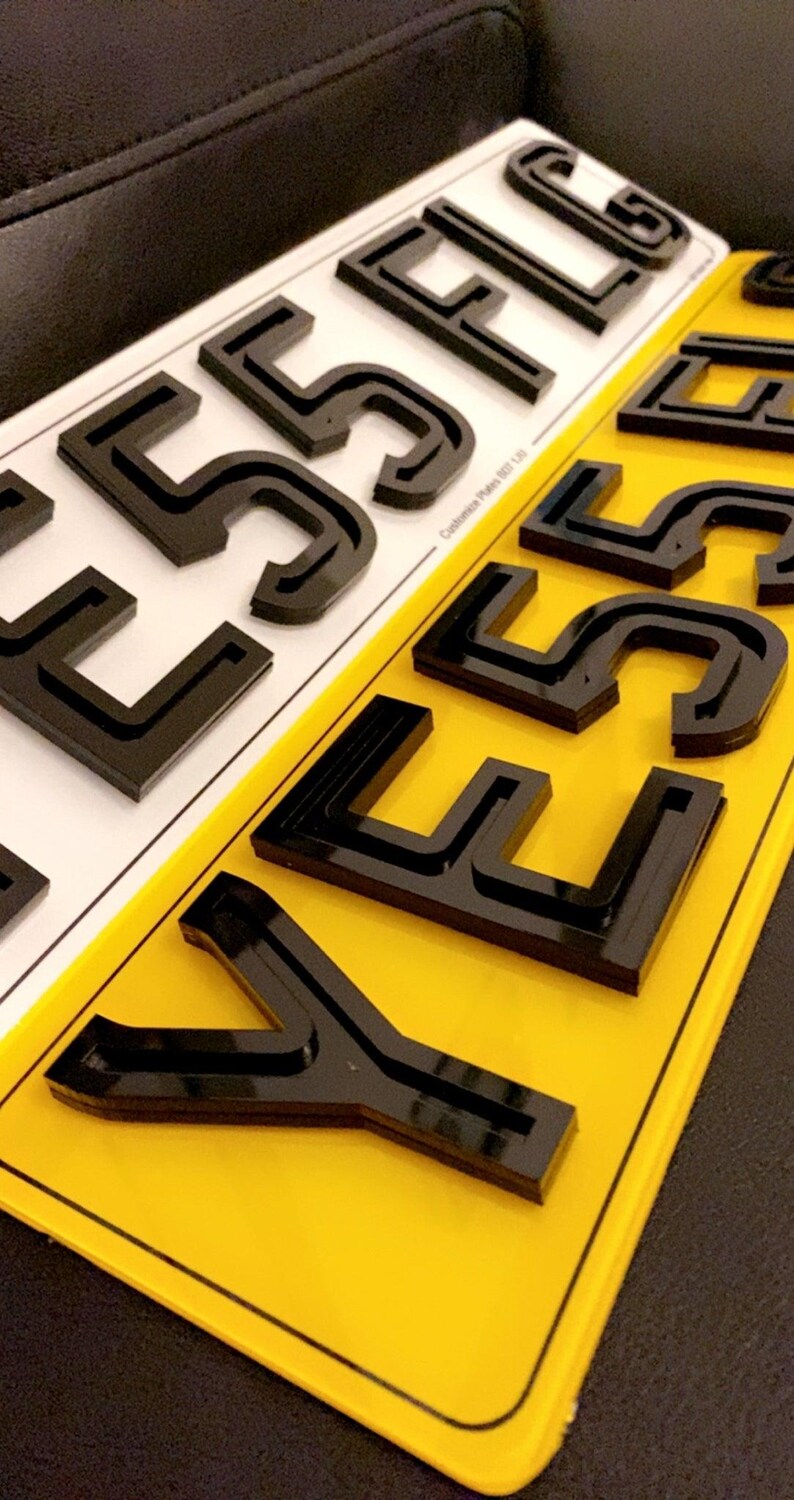 Premium 4D Road Legal Ghost Number Plates - Fast Delivery - Etsy