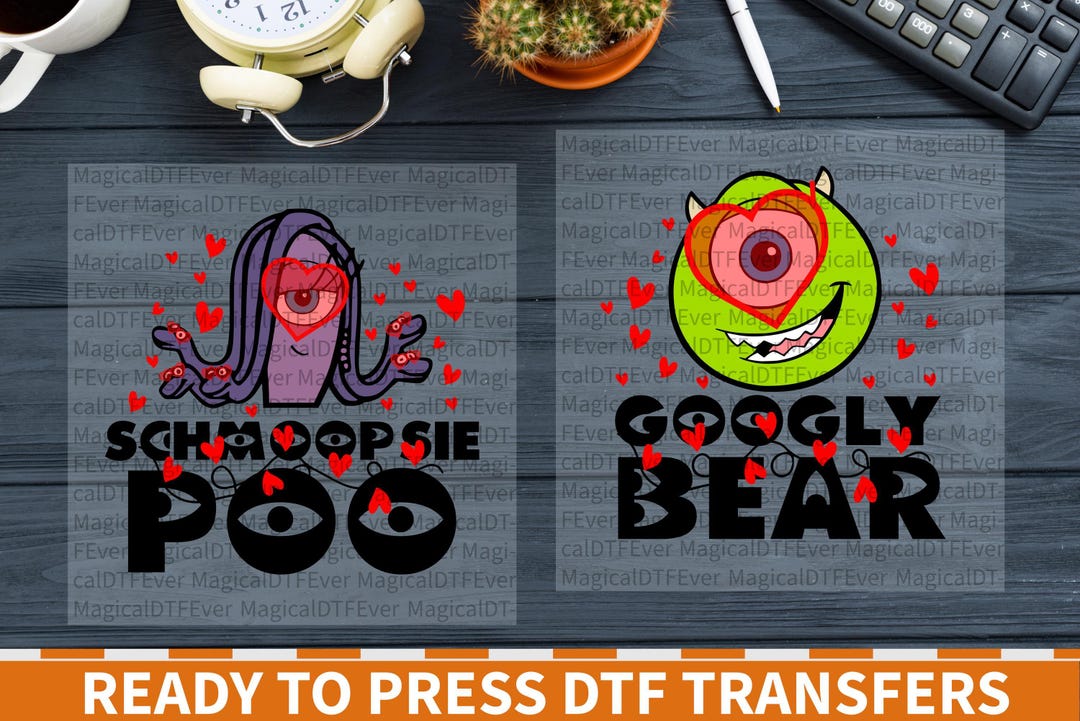 Disney Googly Bear and Schmoopsie Poo DTF Transfer, Monster Couple ...