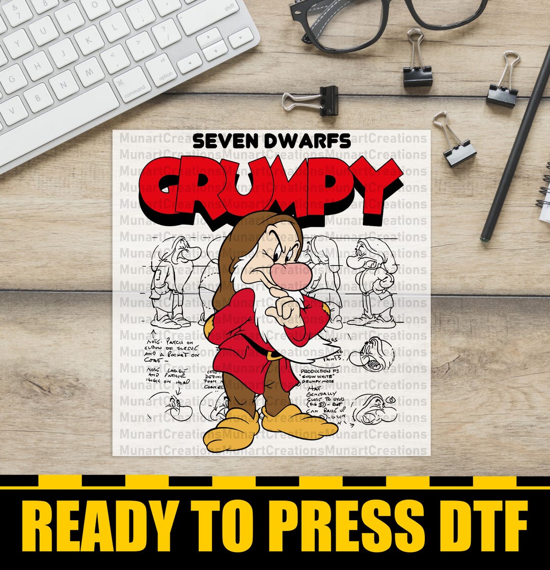 Disney Snow White DTF, Seven Dwarfs Grumpy DTF, the Seven Dwarfs Grumpy ...