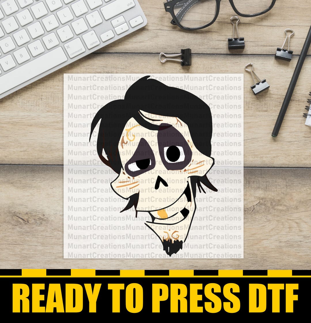 Disney Coco Halloween Héctor Rivera Face Portrait DTF Transfer, Disney ...