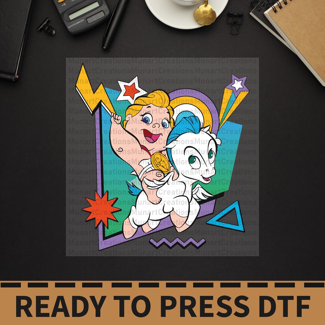 Baby Hercules and Pegasus DTF, Hercules Disney Transfer, Disneyland ...