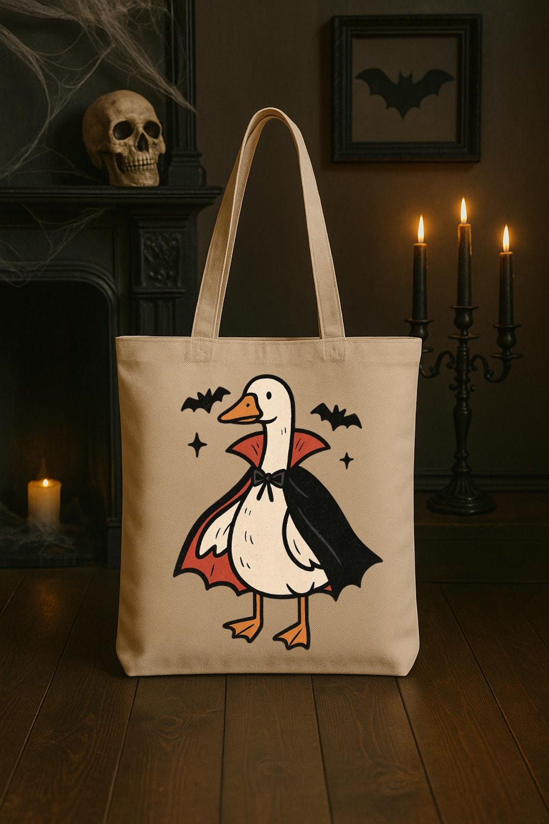Vampire Goose PNG Cute Halloween Clipart Watercolor Style Goose With ...