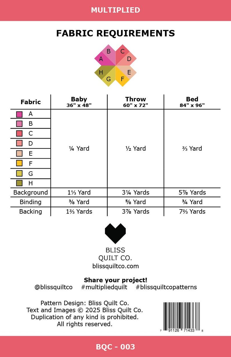 Multiplied Quilt Pattern - PDF - Etsy