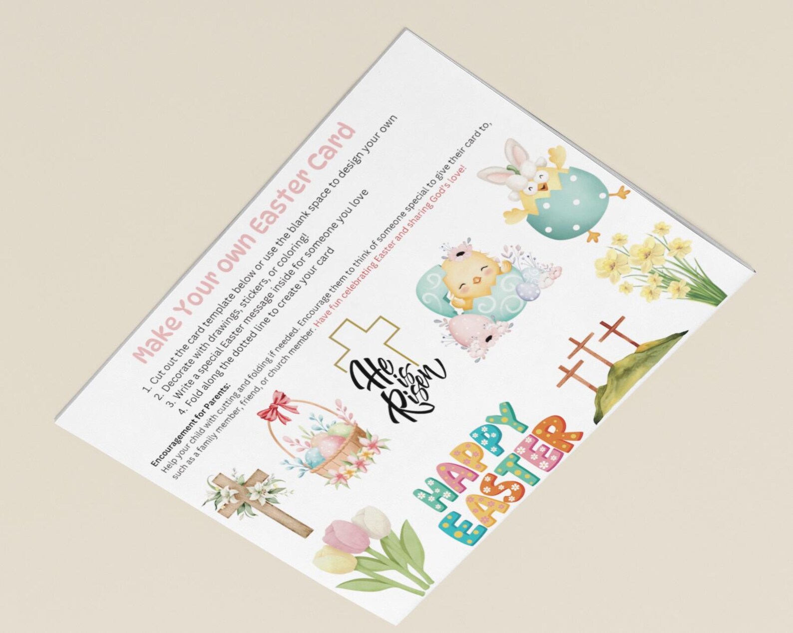 Easter Activity Packet for Christian Toddlers: Fun Egg & Treasure Hunt ...