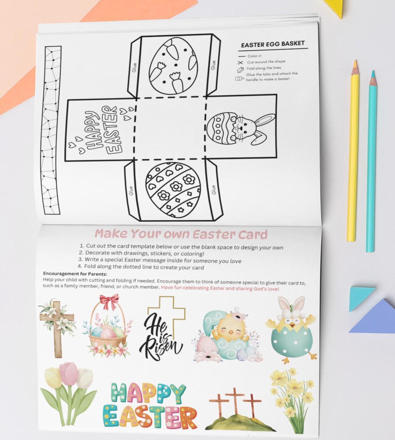 Easter Activity Packet for Christian Toddlers: Fun Egg & Treasure Hunt ...